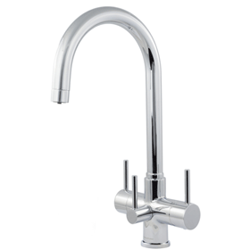 Verona 3 lever Italian design three way tap & filter Chrome
